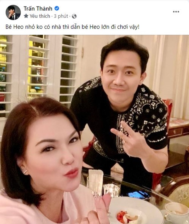 Trấn Thành dẫn vợ cố nghệ sĩ Chí Tài đi ăn, Hari Won vắng mặt